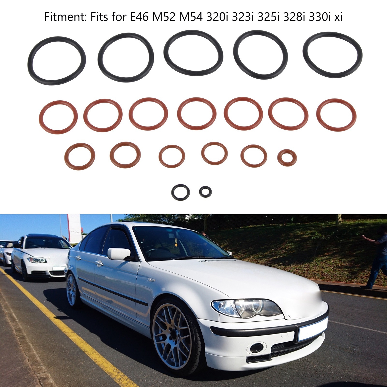 19Pcs Cooling Radiator Hose Sensor O Ring 17111711987 Expansion Tank ...