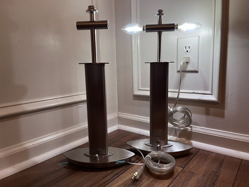 Holtkotter Leuchten Brushed Silver Table Lamp Dimmable Modern | eBay