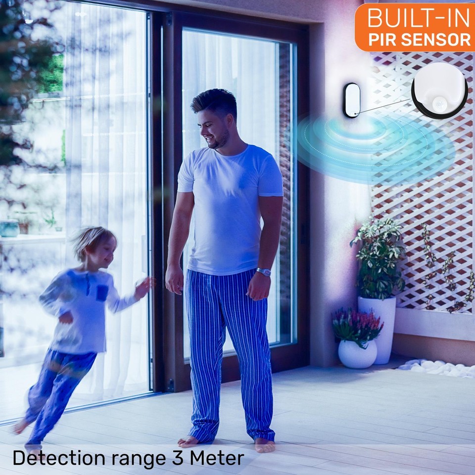 LED Modern Outdoor Security PIR Sensor 8W Oval Bulkhead Wall IP54 ...