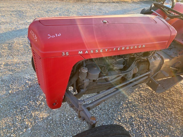 Massey Ferguson 35 Tractor NICE Original complete hood & grill & center ...