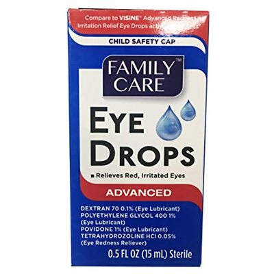 Family Care Eye Drops Advanced Formula 0.5oz Dry Eye Relief Lubricate ...