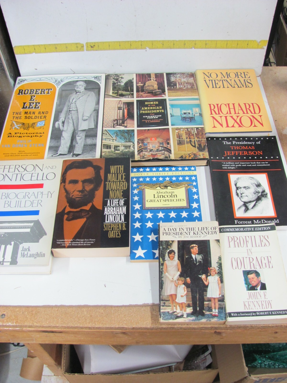 Lot of 9 Presidential Books: Nixon, Kennedy, Jefferson, Lincoln, Robert ...