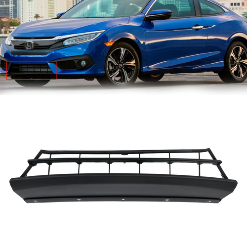 For 2016 2017 2018 Honda Civic Front Bumper Lower Grille Grill Black ...