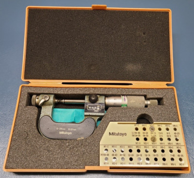 Mitutoyo Screw Thread Pitch Micrometer 0-25 mm / 0.01mm millimeter Gage ...