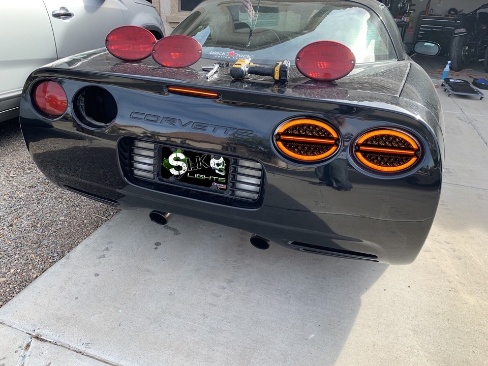97-04 C5 Corvette LED Halo Rear Tail Lights, LED 3rd Brake Light Bundle ...