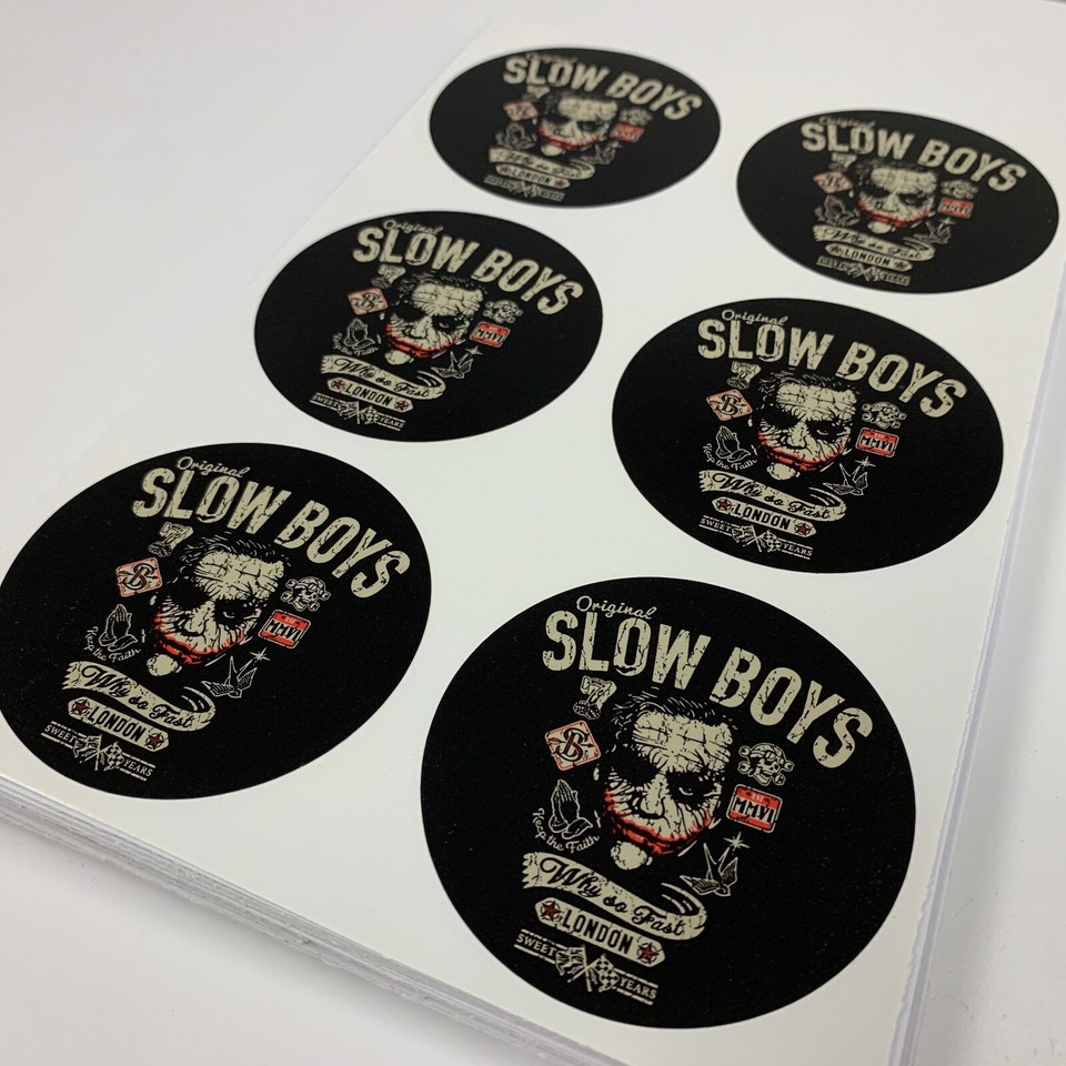 LOGO Printed Vinyl Round Stickers - GLOSSY Waterproof Custom Logo ...