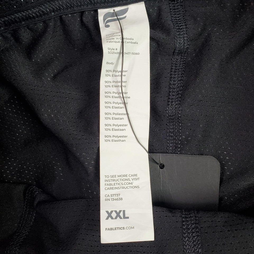 Fabletics Shorts Mens 2XL XXL Orange Blue Camo Athletic Training Lined ...