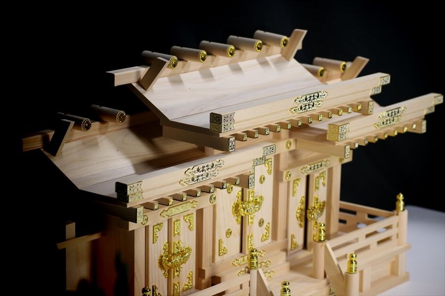 God shelf three shrines individual item different roof types la From ...