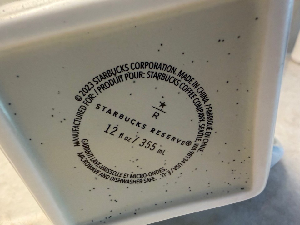 New Starbucks Reserve Roastery Seattle Bevel Off White Ceramic Mug Cup ...