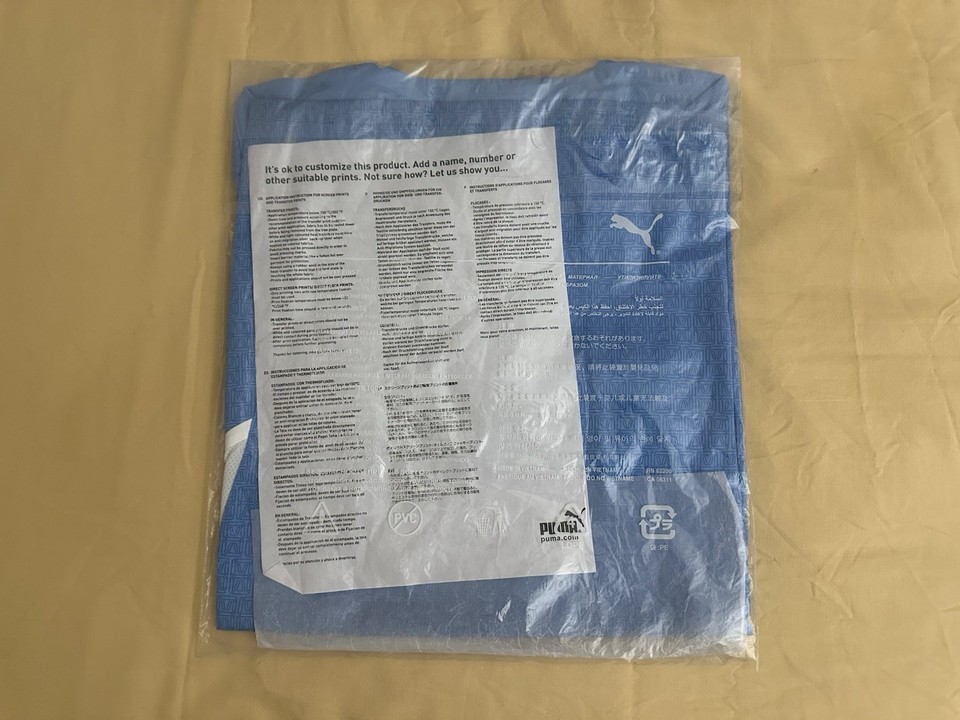 Manchester City 21/22 Home Puma Authentic Pro Soccer Jersey Size L NEW ...