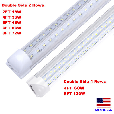 LED Linkable Tube Light T8 8FT V Shaped LED Shop Light Integrated ...