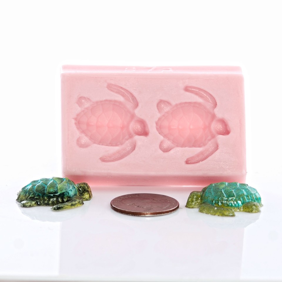 Sea Turtle Silicone Mold - Jewelry Resin Clay Mold - Food Safe Mint ...