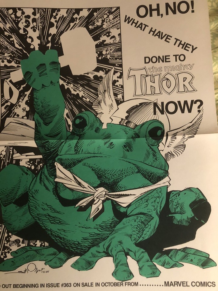Thor #363 Promo Poster 1985 Thor Becomes Frog 11” x 17” Nice | eBay