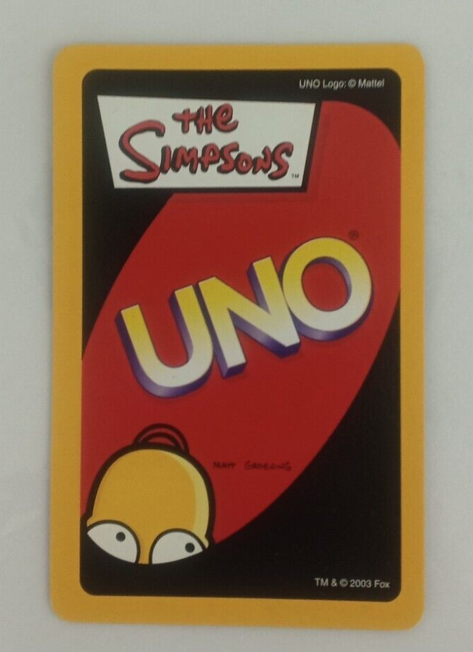 2003 The Simpsons Uno Card Simpsons Draw 4 Wild Card | eBay