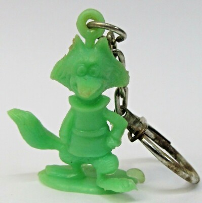 1960's FIBBER FOX Green figural Keychain Keyring Key ring HANNA BARBERA ...