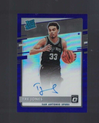 2020 Optic Rated Purple Prizm Autograph #188 Tre Jones Rookie Auto RC ...
