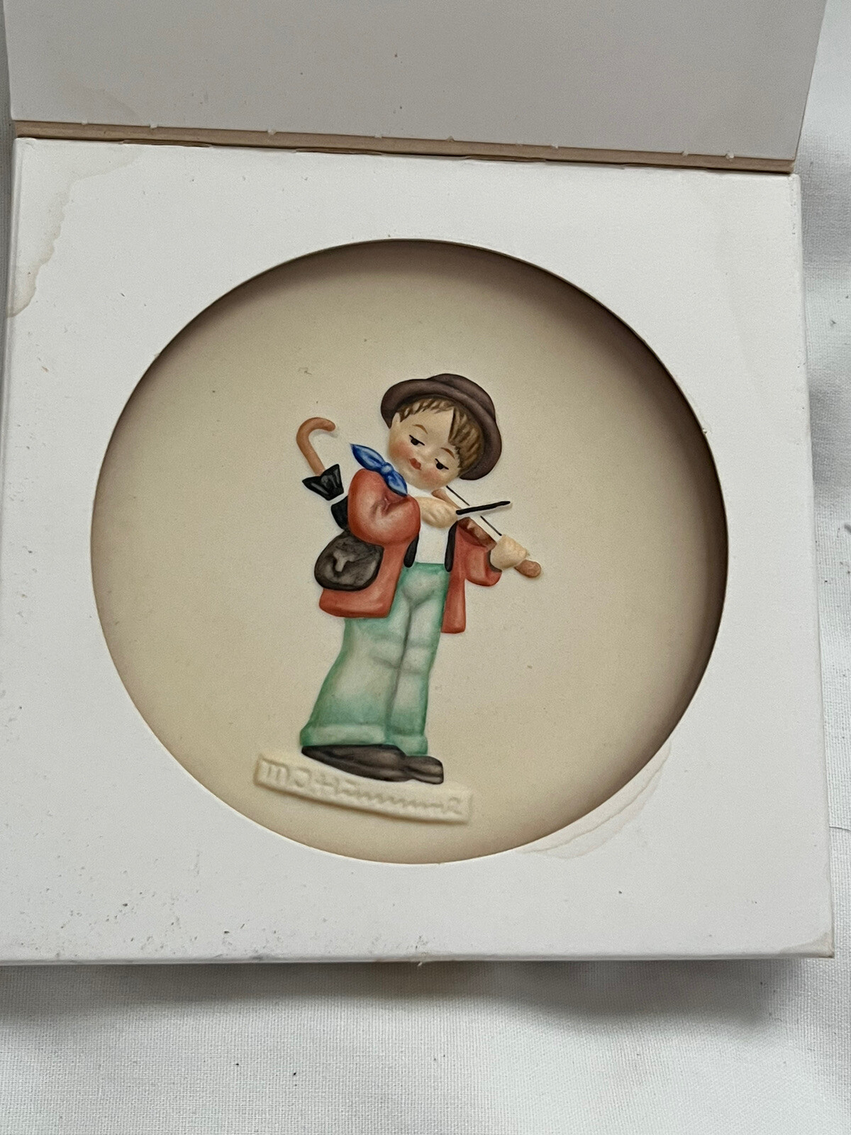 1984 M.J. Hummel Miniature Collectors Plate Little Fiddler W/ Box Mini ...