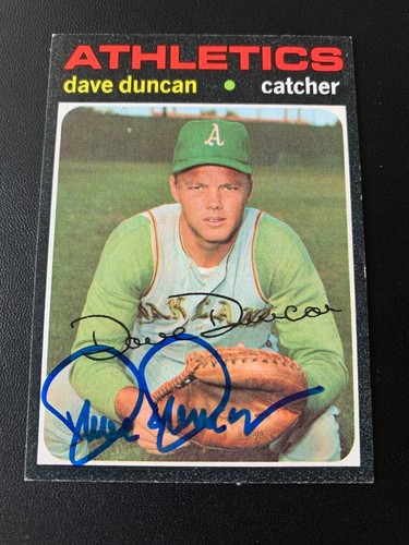 Dave Duncan Signed 1971 Topps #178 Card Oakland A's Autograph COA | eBay