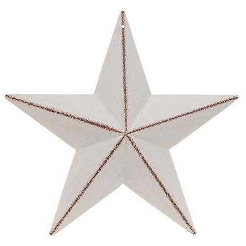 NEW Primitive Barn Star CREAM Dimensional with Rust Accents Metal 7 3/4 ...