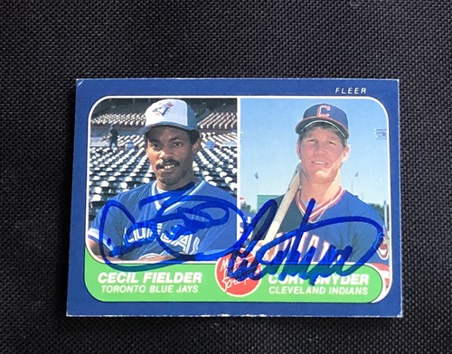 CECIL FIELDER & CORY SNYDER 1986 FLEER ROOKIE SIGNED AUTOGRAPHED CARD ...