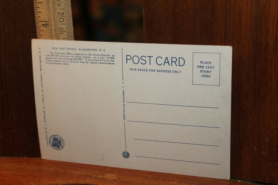 Vintage Postcard New Post Office Washington DC Antique 1910's | eBay