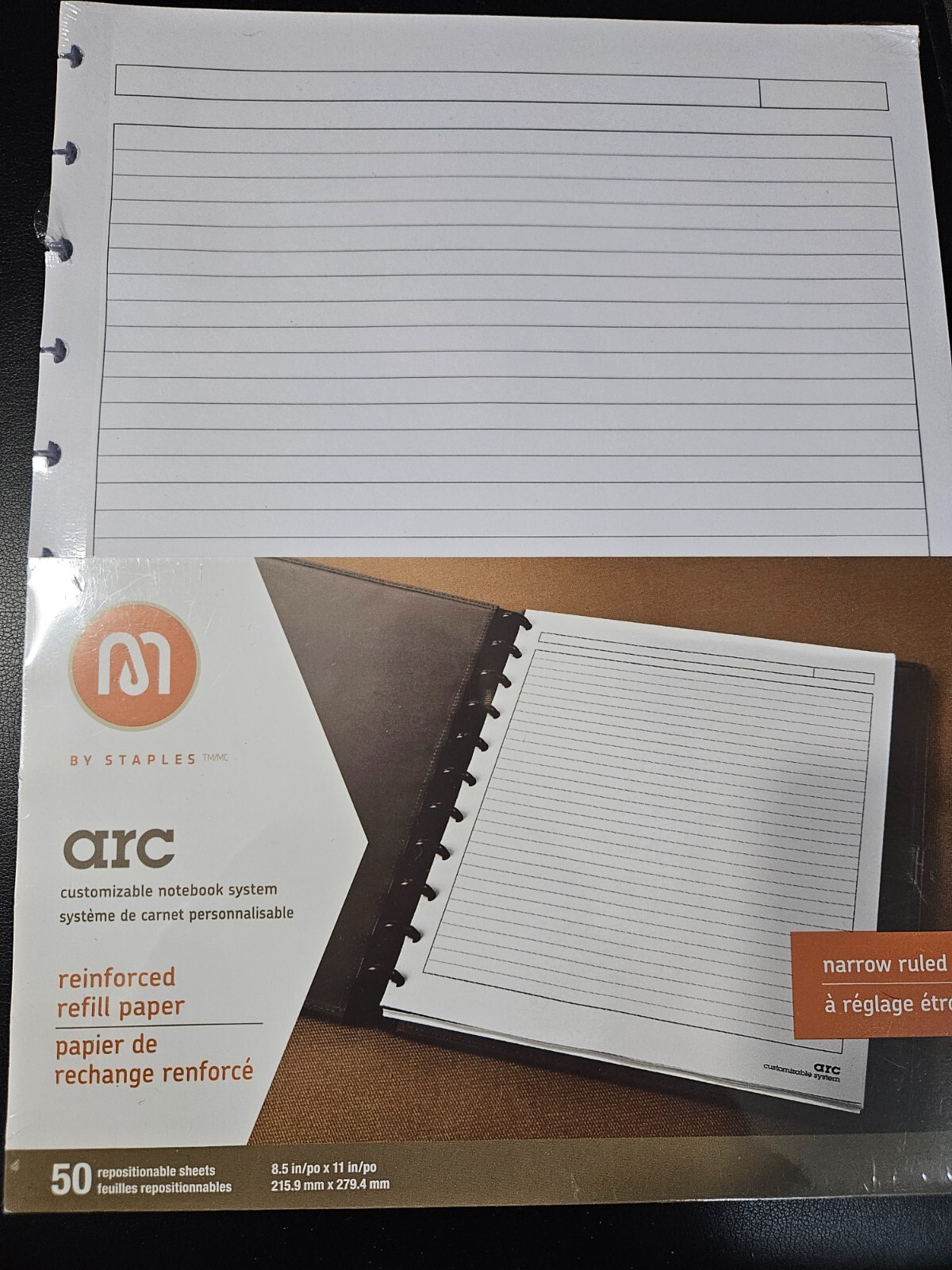 Staples Arc Customizable System Refill paper 8.5 x 11 | eBay