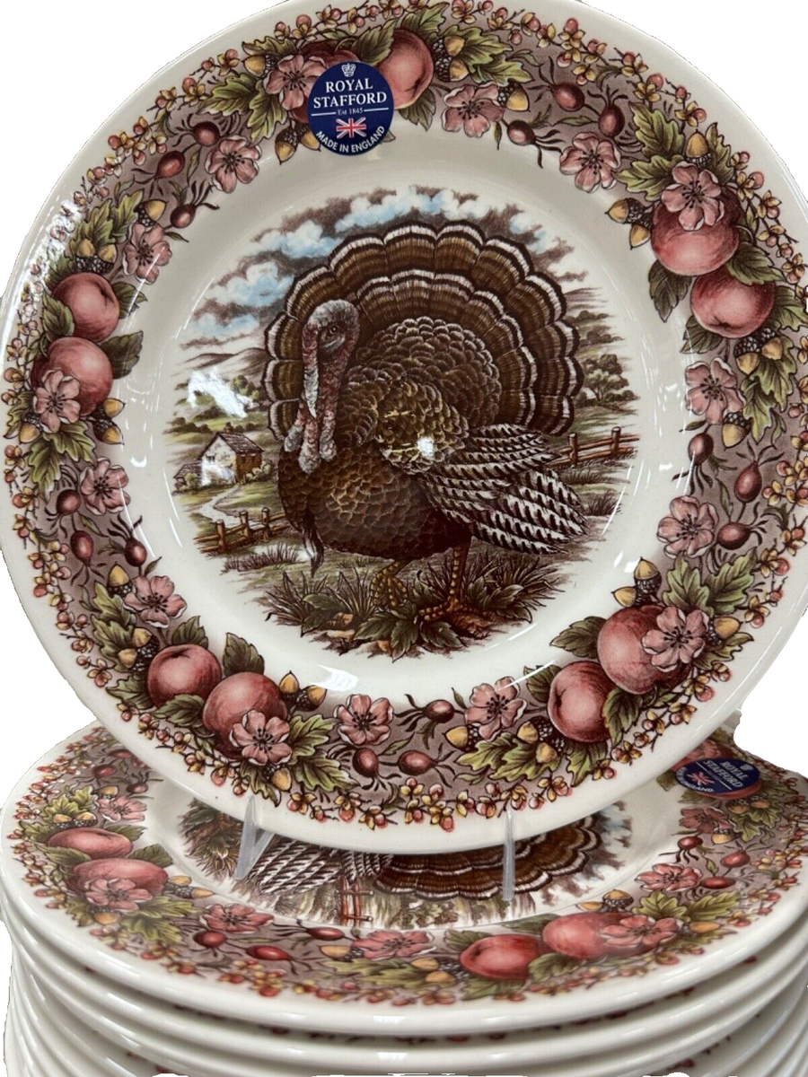 Vintage Thanksgiving Plates Vintage Franklin Mint Sterling