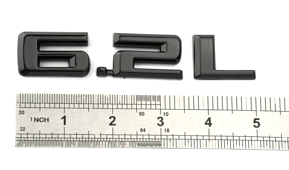 2pcs 6.2L Emblems 3D Hood Badge Logo for Chevy Silverado 1500 2500HD ...