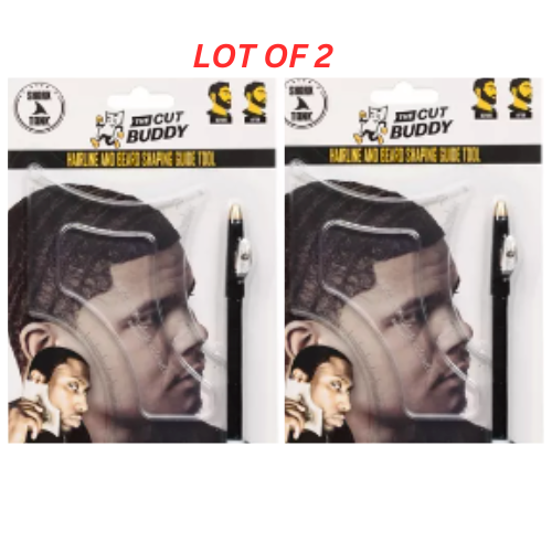 LOT OF 2 The Cut Buddy Beard & Mustache Shaping Tool With Speed Tracer ...