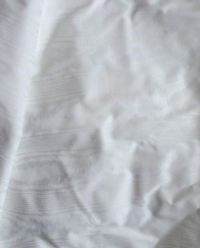 WHITE MOIRE PRINT COTTON BLEND FABRIC 1 YARD 44 INCHES WIDE | eBay