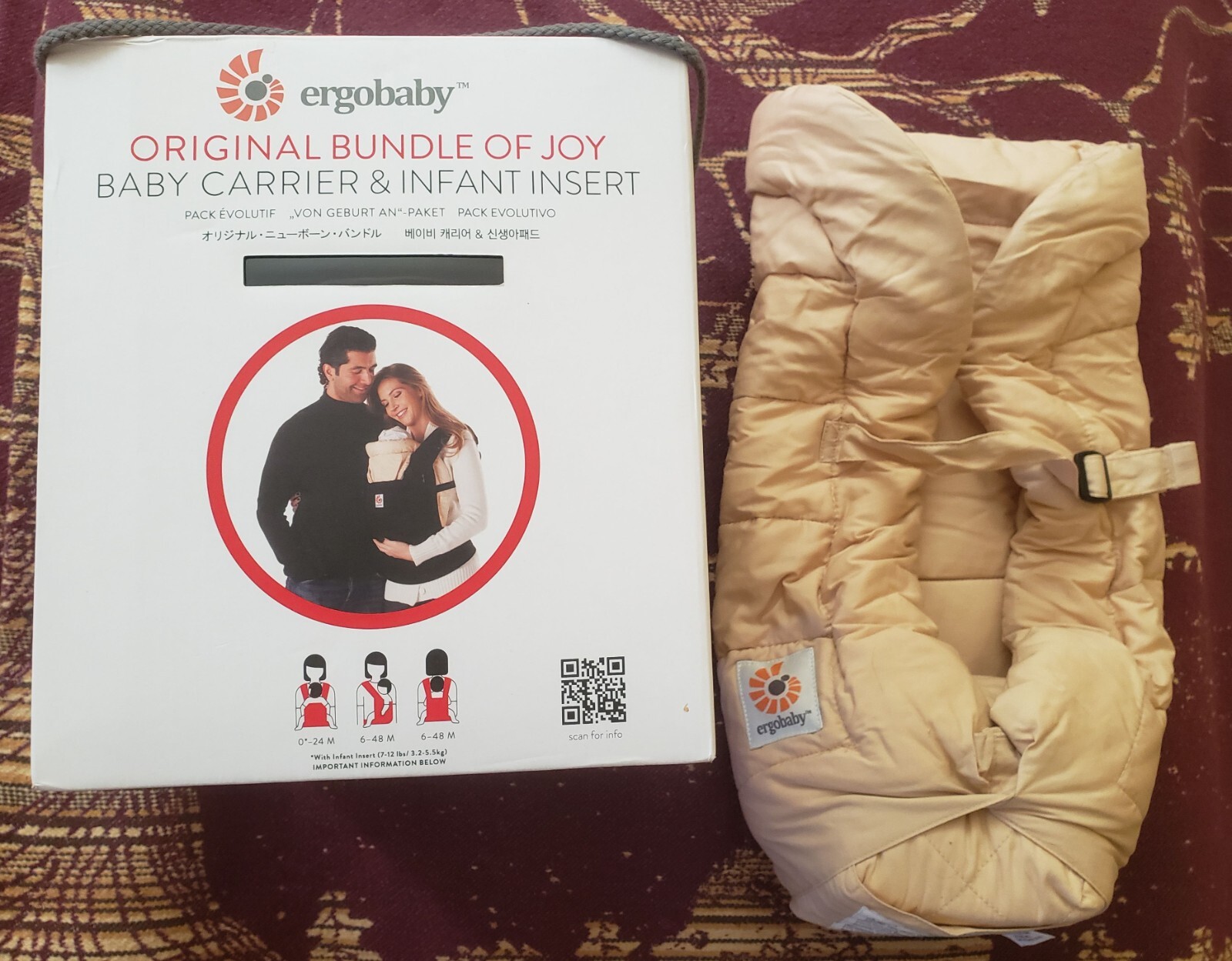 Ergobaby Original Bundle of Joy Baby & Infant Carrier and Insert Black ...