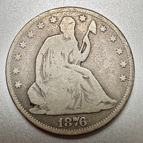 1876 SEATED LIBERTY HALF DOLLAR NICE DETAIL KEY TYPE COIN #6617 | eBay
