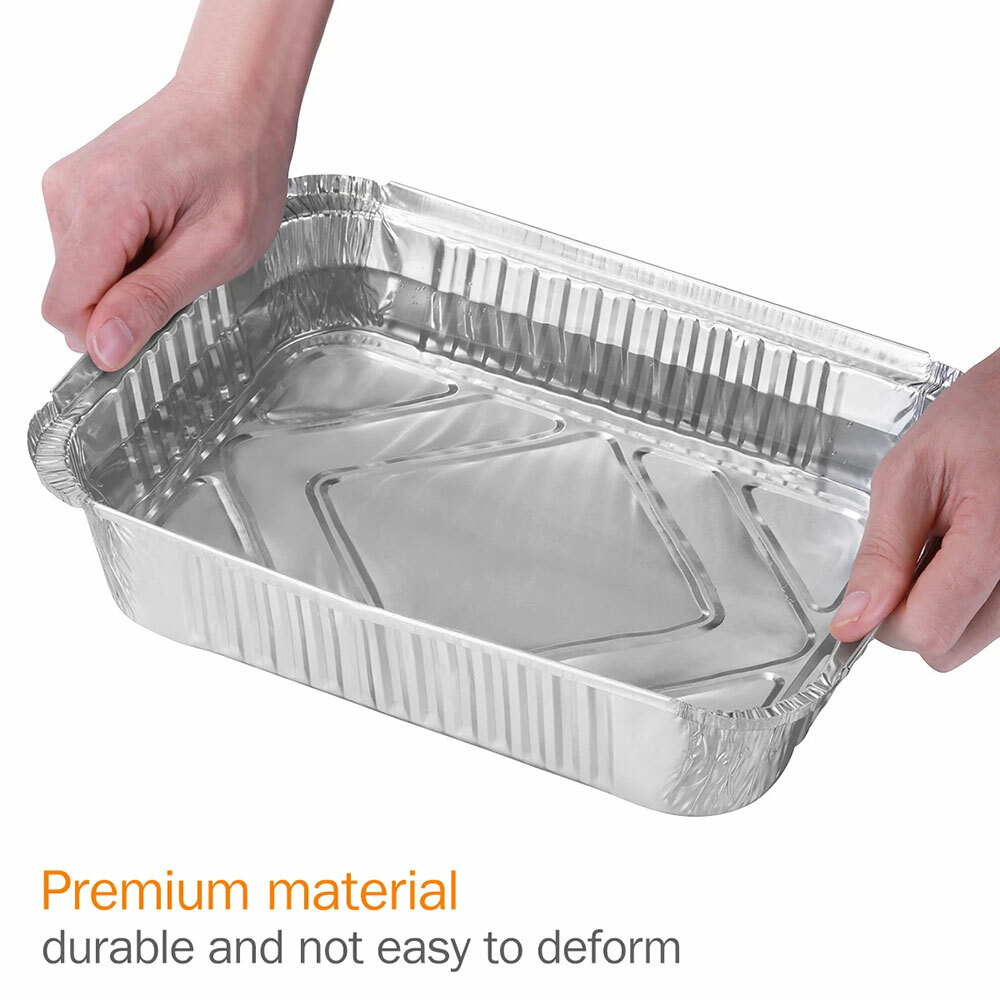 25x Foil Baking Trays Large Tray Bake Containers Aluminium Disposable 9 ...