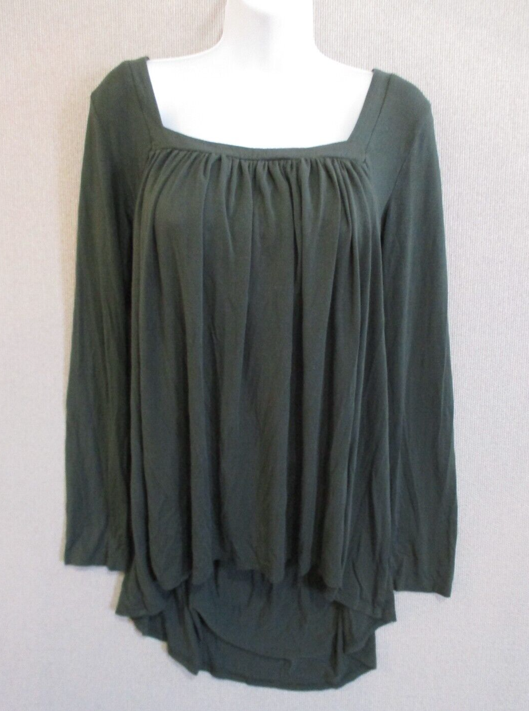 JJ Winks Full Moon Braless Forest Green Modal Long Sleeve Top Size ...