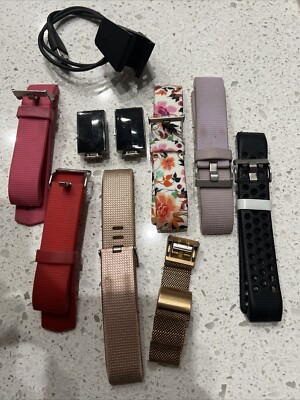 Parts Lot of 2 Fitbit Charge 2 Activity Fitness Trackers With Extra ...