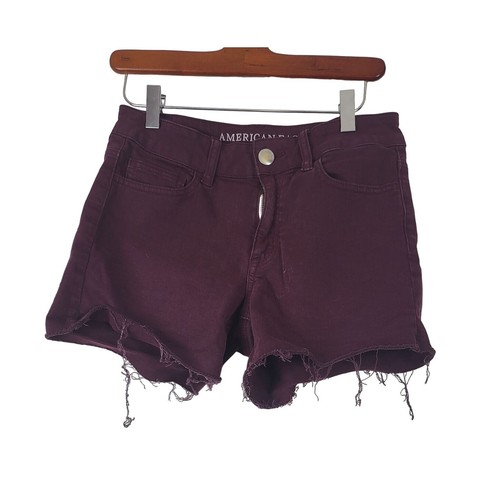 American Eagle Super Super Stretch Shorts 4 Womens Hi Rise Shortie Raw ...