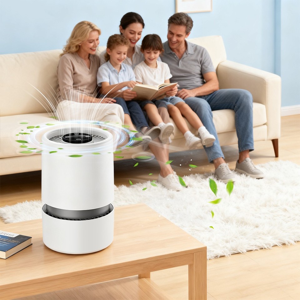 Home HEPA Air Purifier Large Room Air Cleaner for Allergies Smoke Mold ...