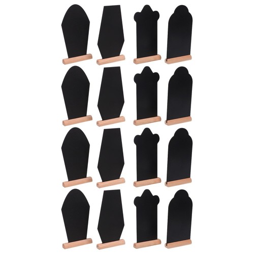16 Pcs Babillard Tableau Noir Mini Enseignes Bois Petit Panneau De ...