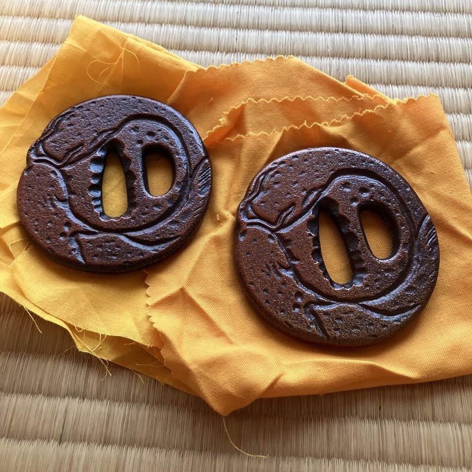 Japanese Sword Tsuba Free Shipping Gourd Pattern Miyamoto Musashi ...