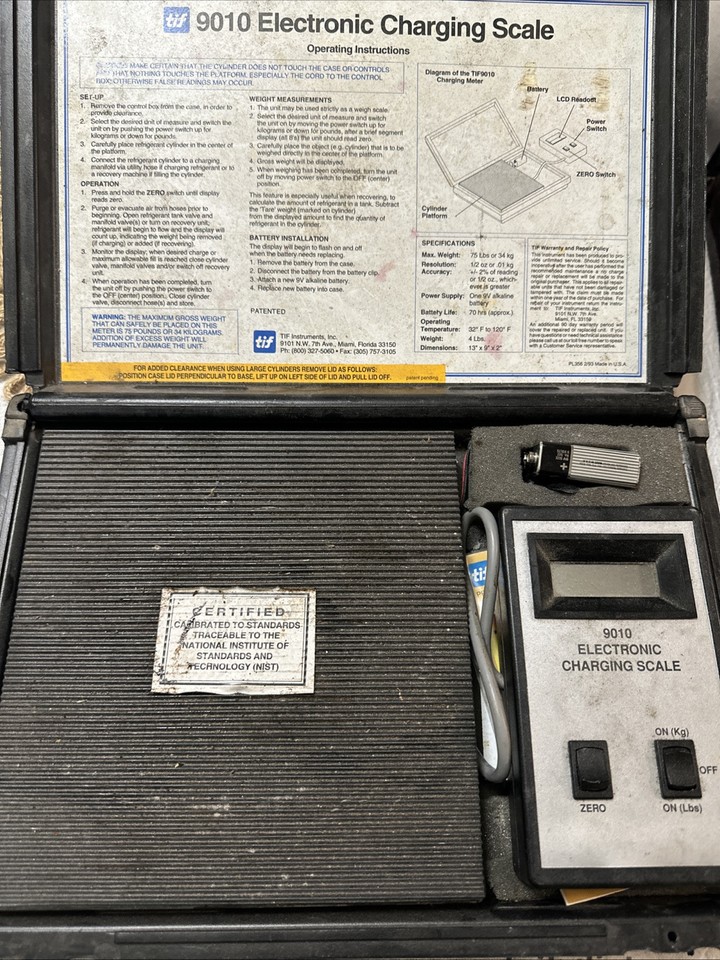 TIF 9010 Electronic Refrigerant Charging Scale *TESTED | eBay