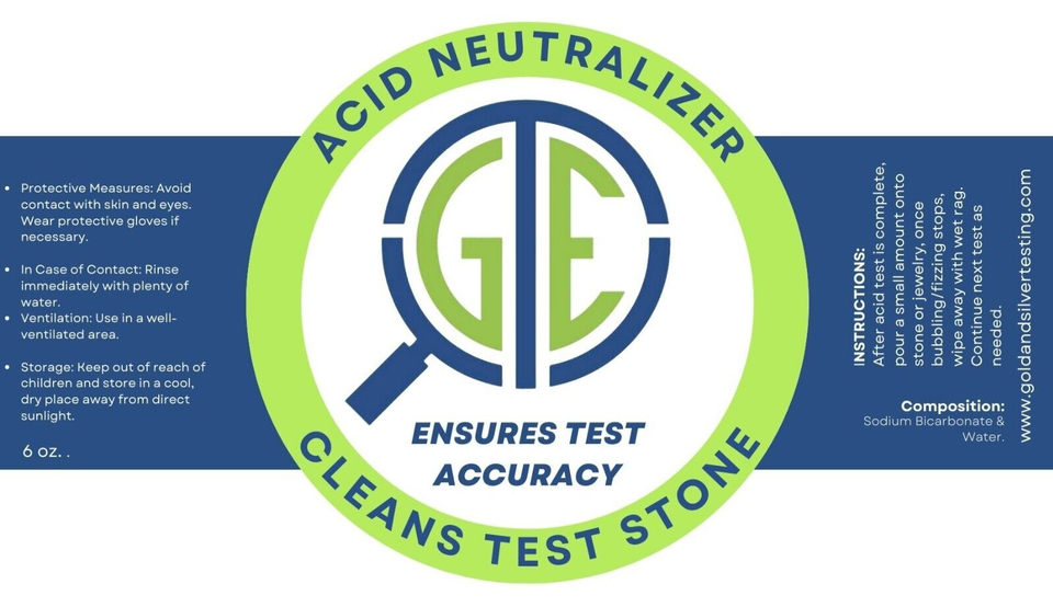 GTE Gold Silver Platinum Jewelry Testing Acid Neutralizer Solution ...