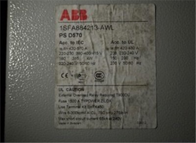 Used 1Pc Abb 1SFA884213-AWL/PS D570 315Kw Tested qg | eBay