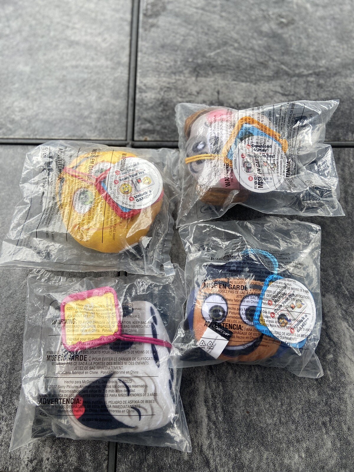 (LOT OF 4) 2017 McDonald Happy Meal Toys McPlay Power Gene/dice ...