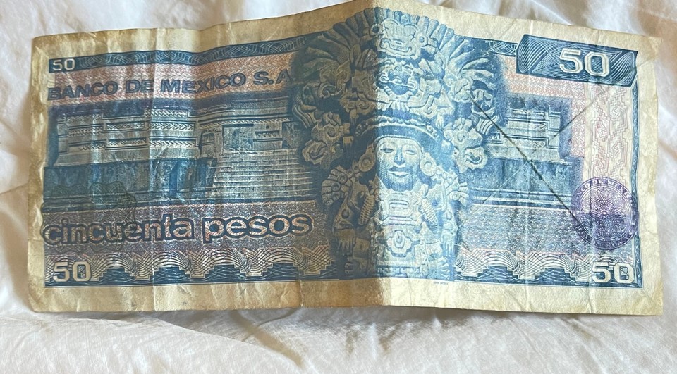 Mexican Bank Note: El Banco de Mexico S.A. 50 Pesos, k0827994 | eBay