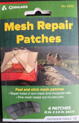 (12 Pk) Coghlan's 3" x 3.5" Tent and Mosquito Mesh Repair Patches ...