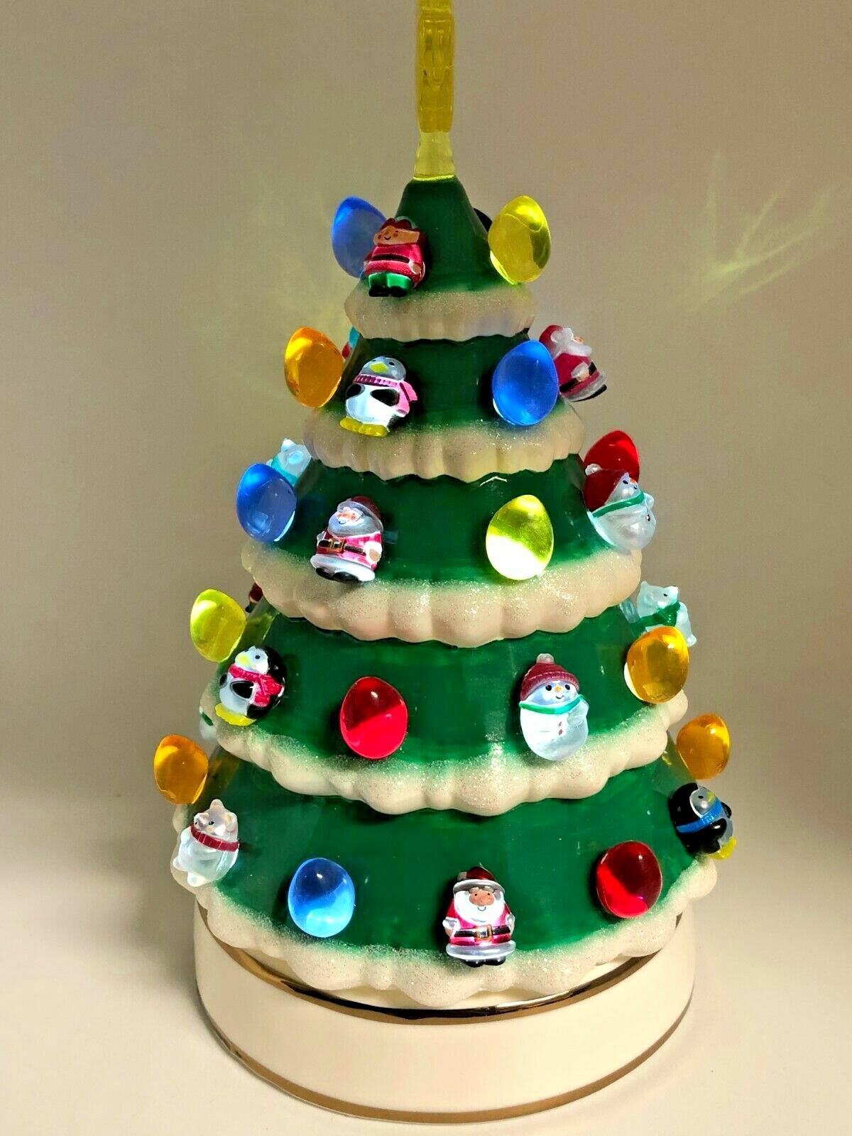 HALLMARK Table Decoration - 10" PORCELAIN TABLETOP CHRISTMAS TREE w ...