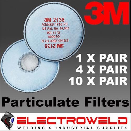 3M 2138 P2 P3 Filter Respirator - Welding Paint Gas Smoke Dust Mould ...