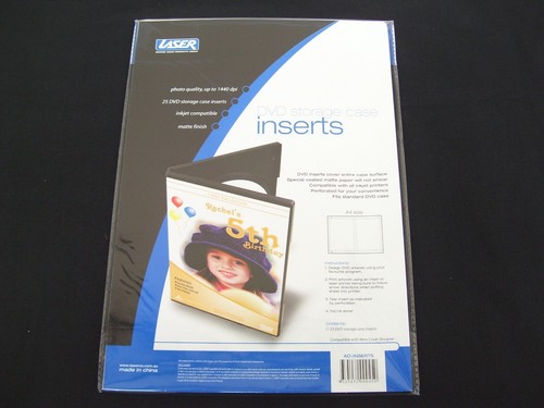 MATTE MATT DVD CASE COVER STORAGE INSERTS INKJET PRINTER A4 LASER AO ...