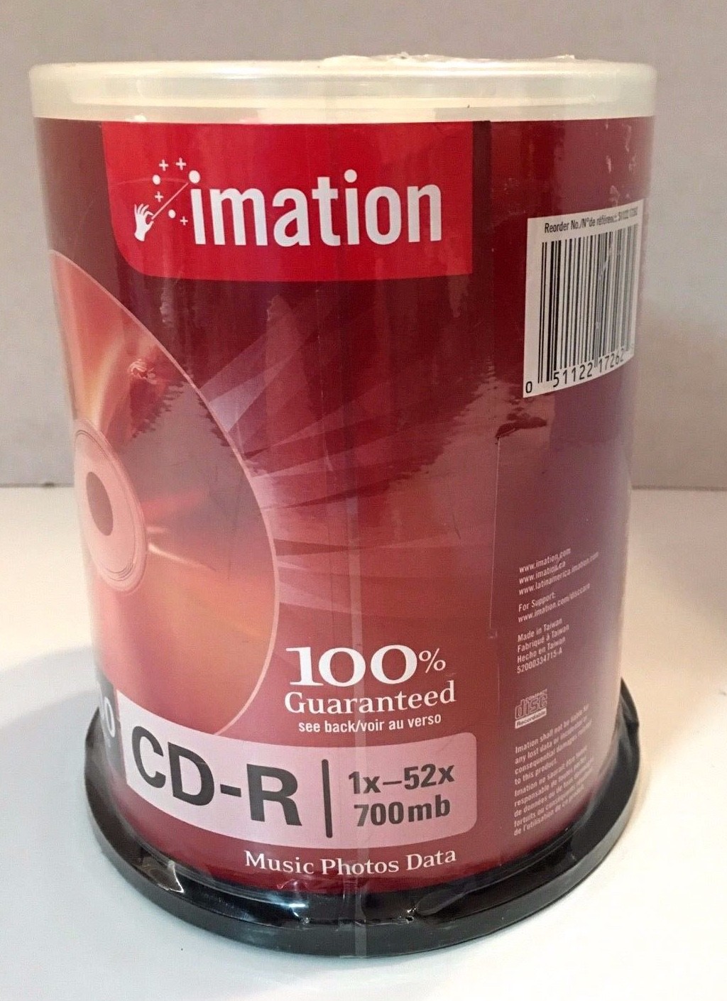 imation CD-R 700mb 1x-52x 100 discs music photos data | eBay