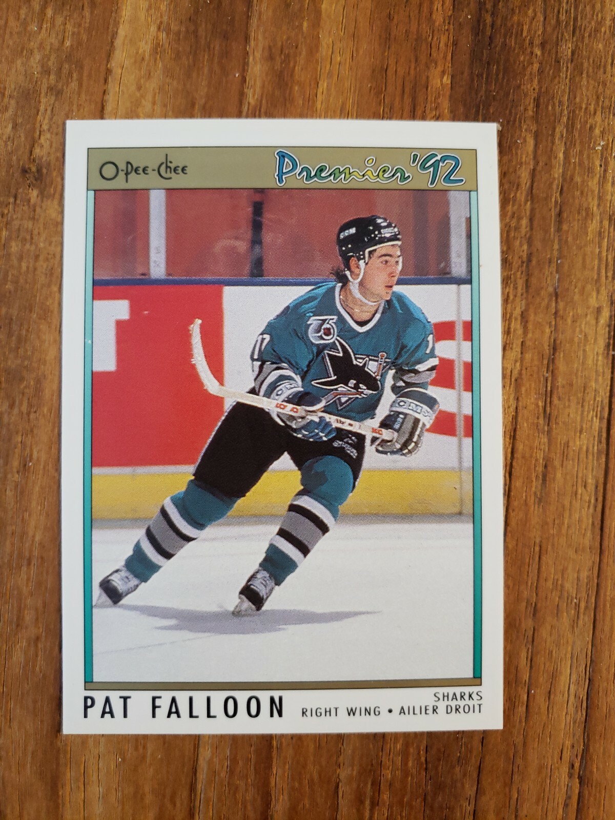 1991-92 O-Pee-Chee Premier '92 PAT FALLOON Rookie Card #56 San Jose ...